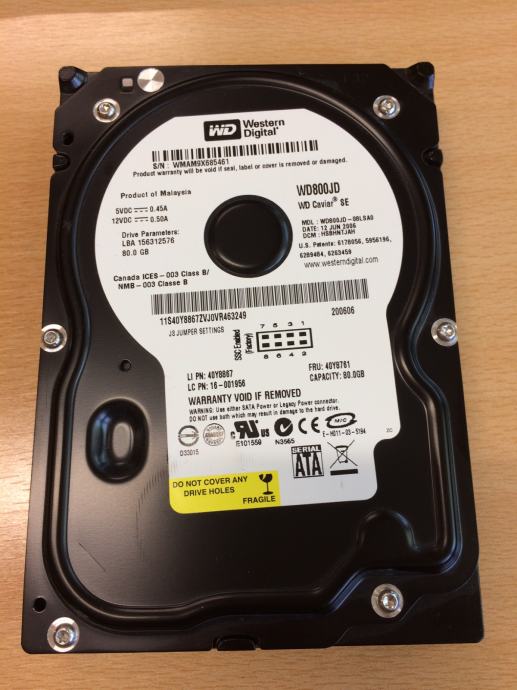 Hard disk 80 GB