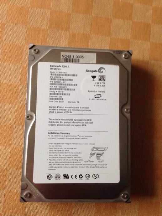 Hard disk 80gb