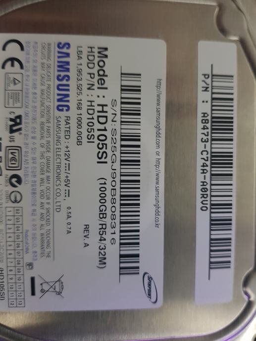 Hard disk 3.5 Samsung HD105SI, 1TB