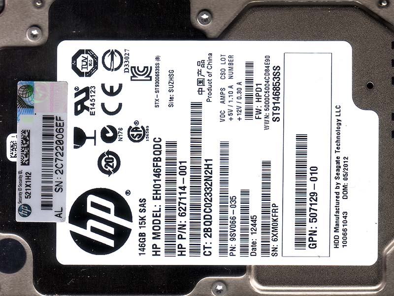 HDD 3 x 146,8 GB SAS 6 Gb/s 15.000 RPM RAID5 ili RAID1 + Hot Spare