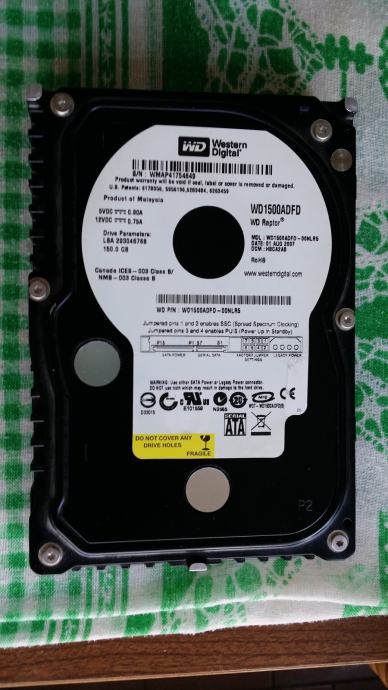 HDD WD Raptor WD1500ADFD, 150GB, 10000 RPM, 16MB Cache, SATA, 3.5