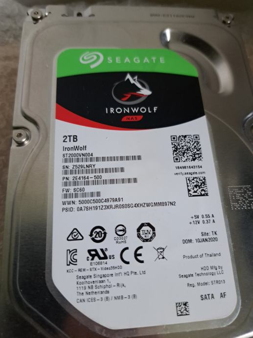 Seagate 2TB 3.5 5900rpm, 64MB, IronWolf , ST2000VN004