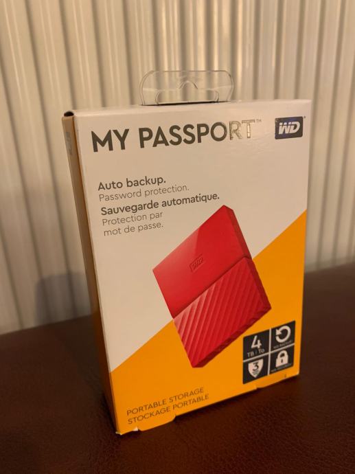 WD My Passport vanjski HDD - 4TB