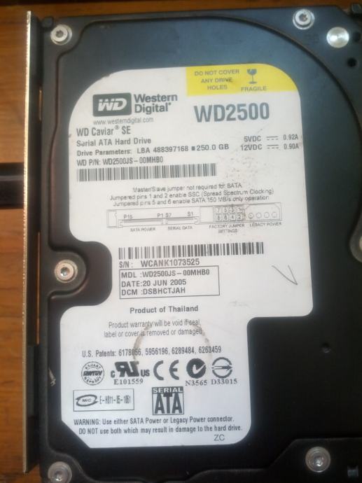 WD2500 Caviar Ata 4 kom diskova