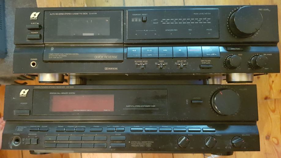 SANSUI deck d-x111r Reciver rz-1000