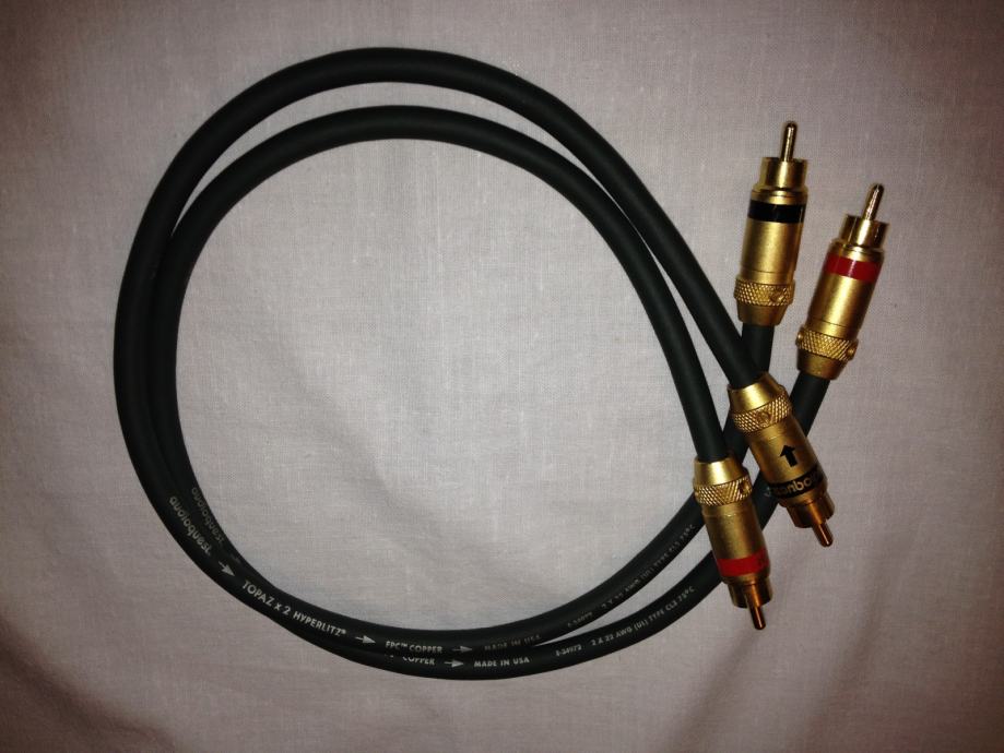 Audioquest TOPAZ x2 Hyperlitz - HI-FI interkonekt 0,5m