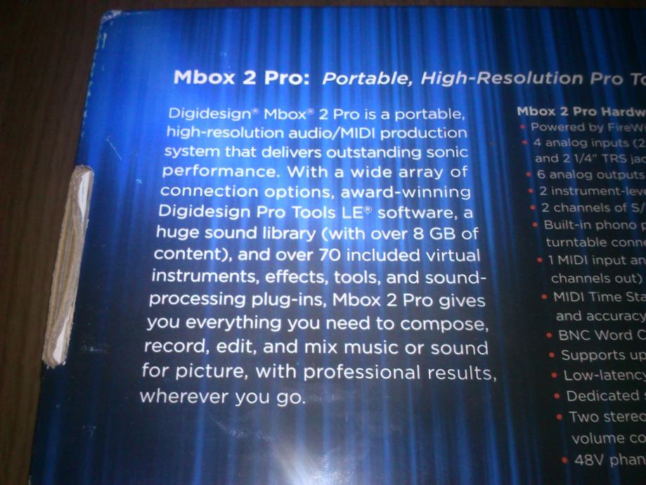 AVID (Digidesign) M-Box 2 Pro & Pro Tools LE 8 Software