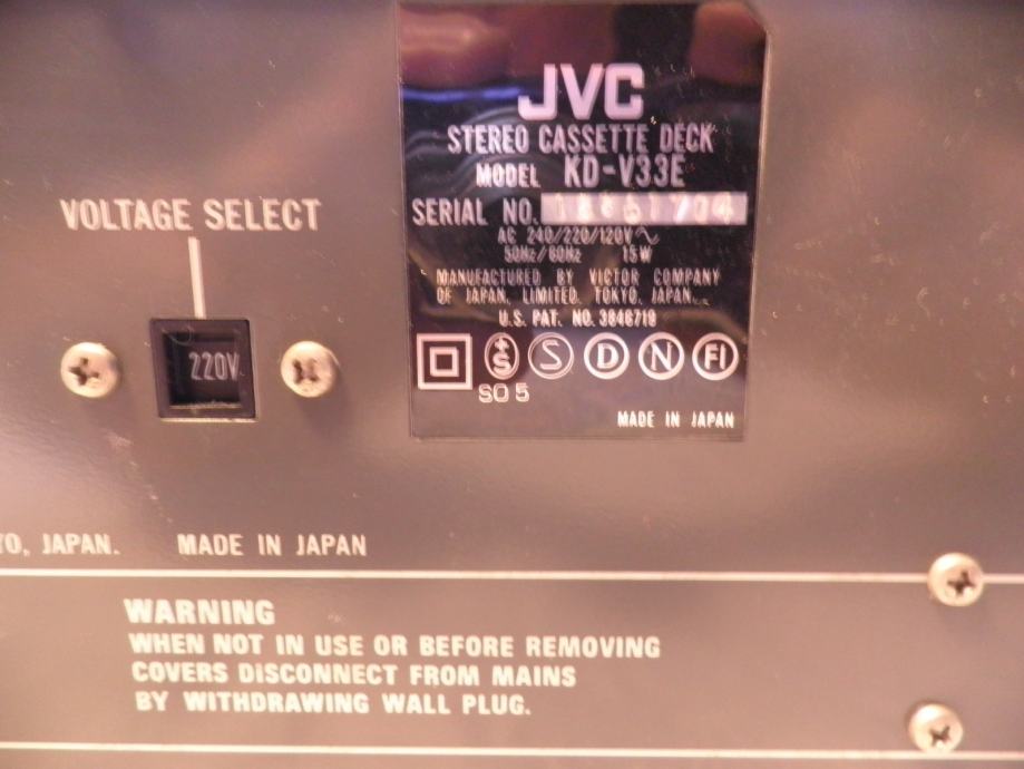 JVC KD - V33 STEREO CASSETTE DECK