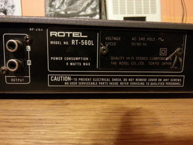 rotel tuner rt-560 l