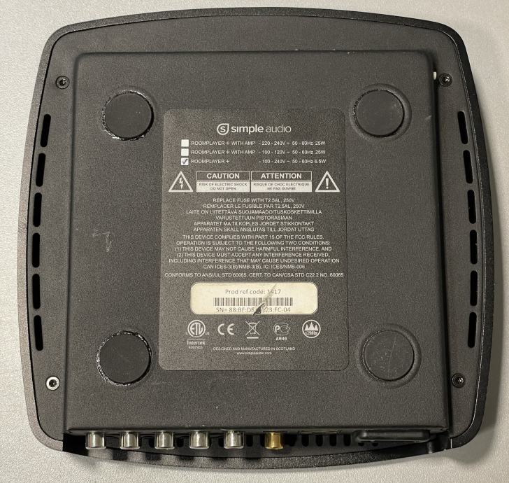 DAC streamer Simple Audio Roomplayer