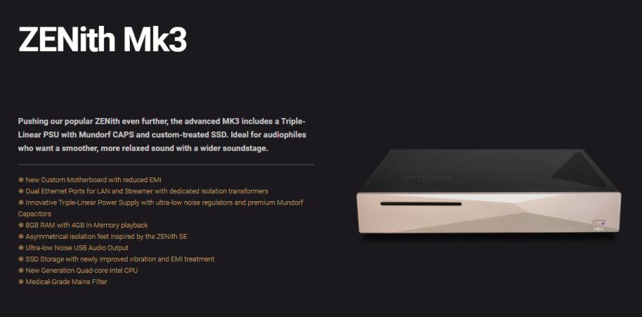 INNUOS ZENith MK3, CD Ripper, Server, Streamer i InnuOS App, Tidal