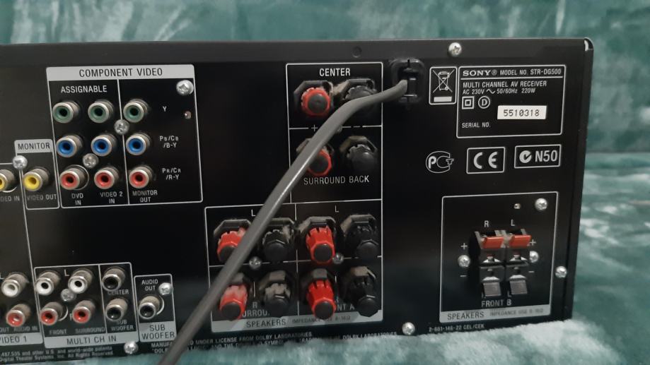 SONY STR-DG500 Digitalni audio/video kontrolni centar 5.1 AV Receiver