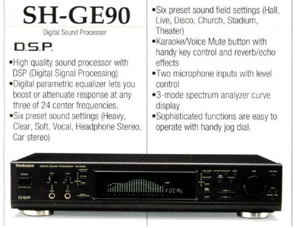 TECHNICS SH-GE90, digital sound processor (EQUALIZER)