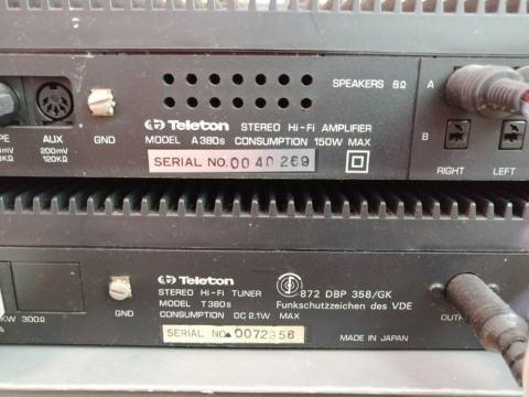 Teleton Hi Fi - AMPLIFER A 380 s, TUNER T 380 s i Grundig Hi Fi Boxovi
