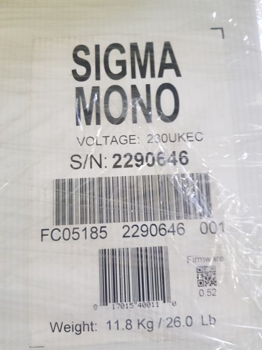 Classe Sigma 2x MONO block amplifiers, pojačala snage 2x350W/8ohm