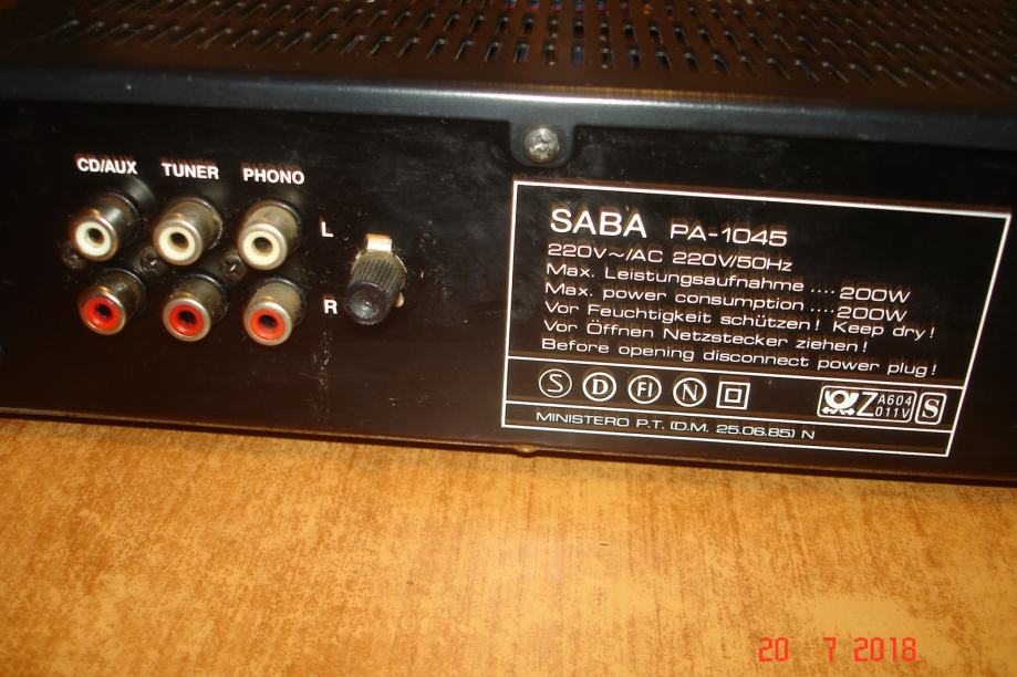HiFi Stereo Power Amplifier PA-1045 - SABA