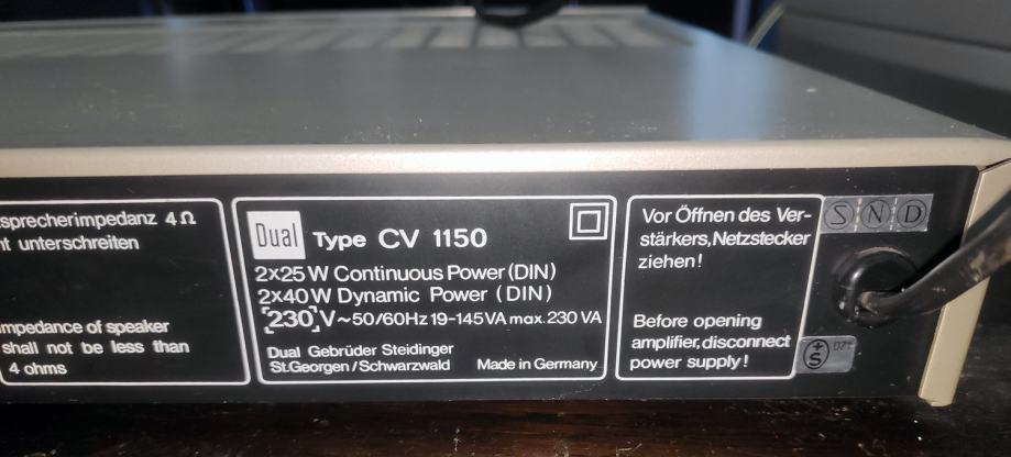 Odličan retro komplet pojačalo i zvučnici Dual CV 1150 Dual L 216-3
