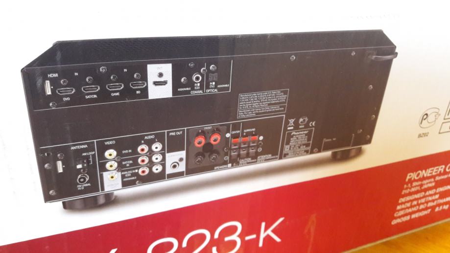 Pioneer VSX-323-K, 5.1, 5x100W, USB, MP3, 4xHDMI, DolbyTrueHD, DTS...