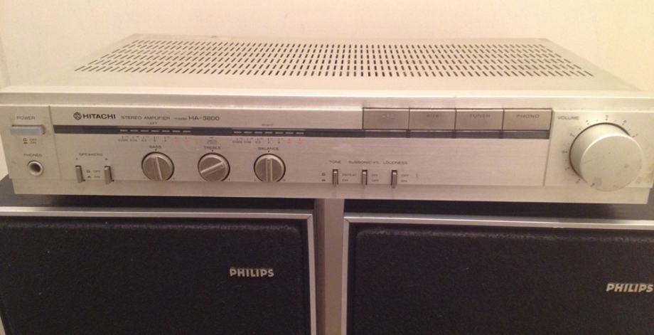 Pojačalo Hitachi HA-3800 + zvučnici Philips 22AH405