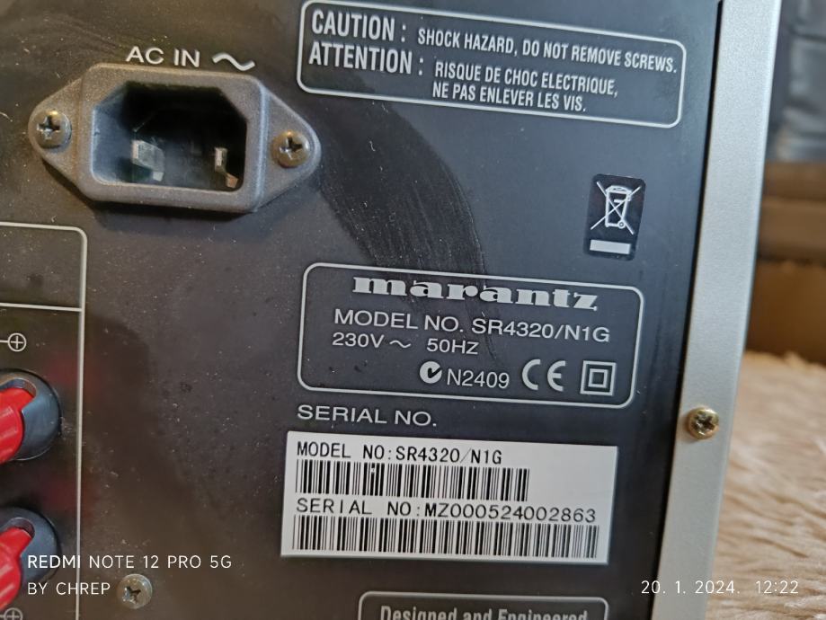 Marantz SR4320, originalni daljinski