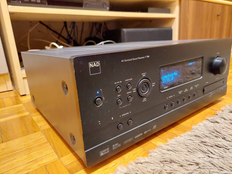 NAD T765 AV receiver, 7.2 channel, D/A Converter 24bit / 192kHz