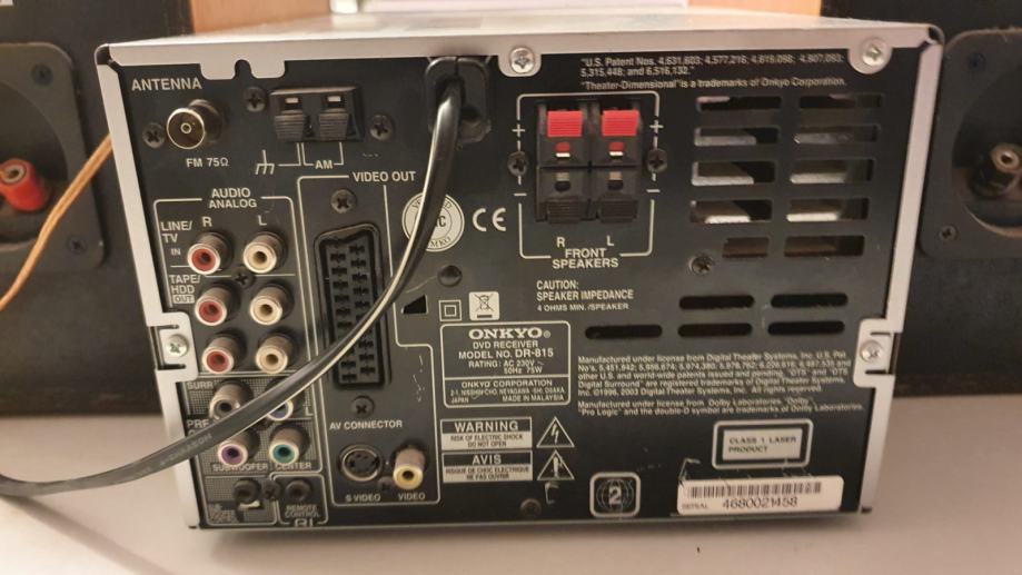 ONKYO DVD receiver model DR-815 + ONKYO D-N7BX zvučnici