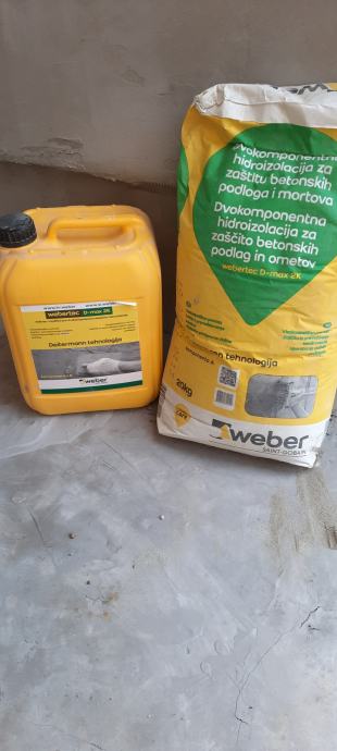 Webertec D-max 2K A+B 27kg dvokomponentna hidroizolacija
