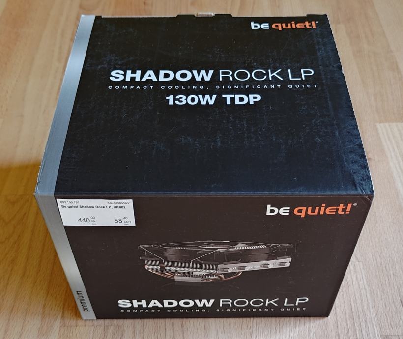 Be quiet! cooler Shadow Rock LP, 130W TDP
