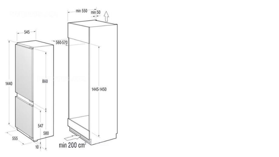 Hladnjak Gorenje RKI5234W ugradbeni kombinirani