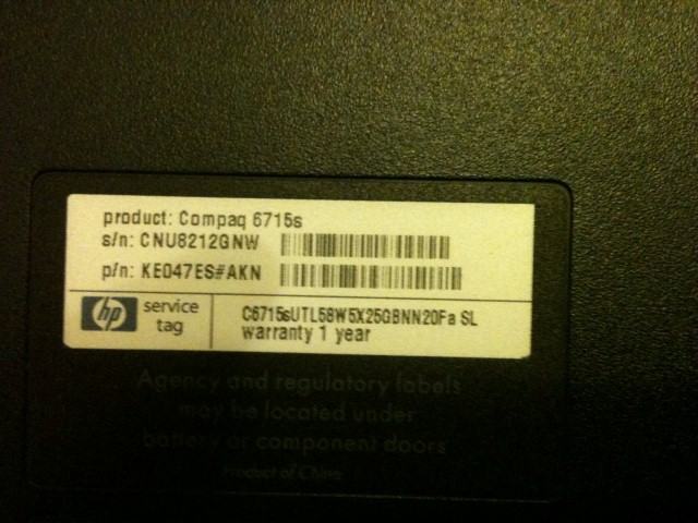 HP Compaq 6715s