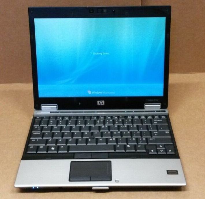 HP Elitebook 2530p 12,1 SL9400 core2duo 4gb ram 120 gb hdd win7pro
