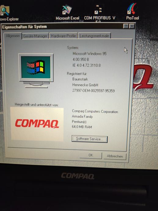 Retro laptop Compaq Armada 1592DT