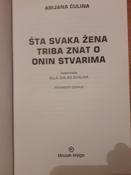 ARIJANA ČULINA:ŠTA SVAKA ŽENA TRIBA DA ZNA O ONIN STVARIMA