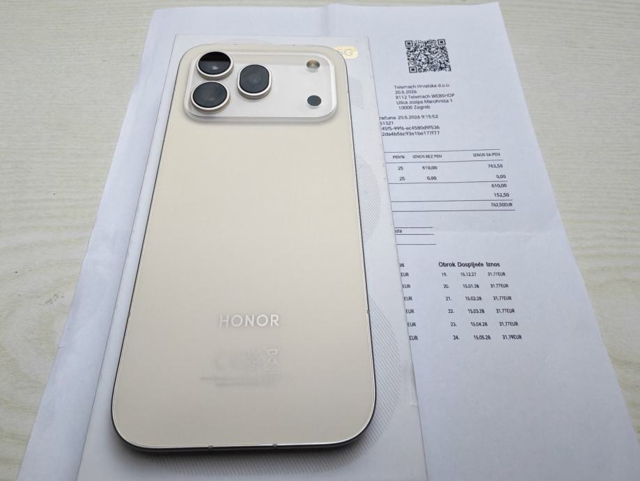Honor 600 pro 512/12gb 17 ciklusa punjenja, snapdragon elite cpu