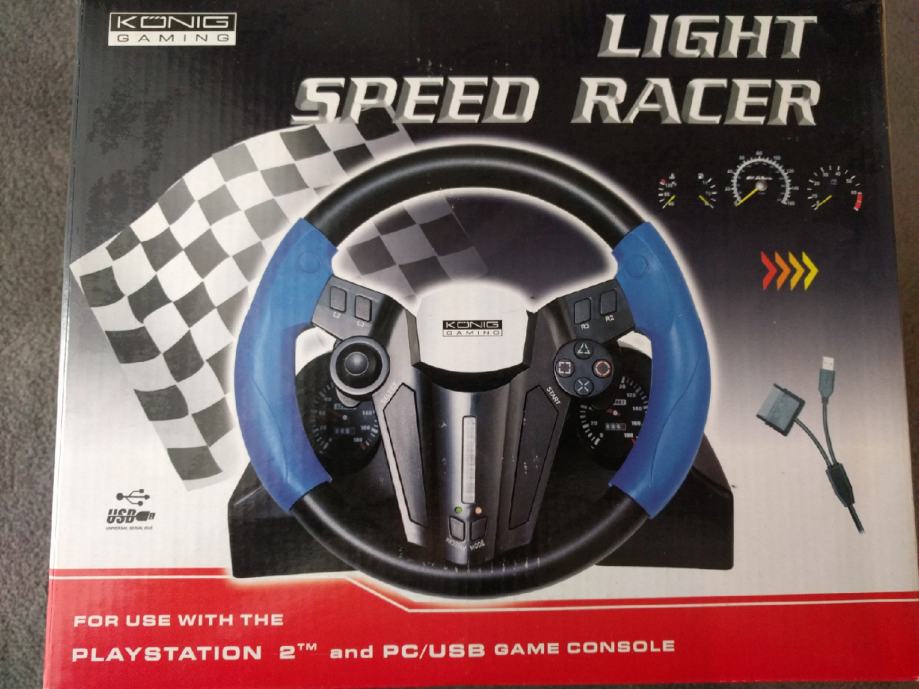Konig Light Speed Racer Volan s pedalama za PC i PS2