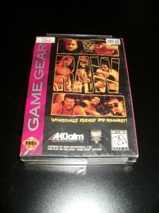 WWF RAW 1994 WORLD WRESTLING FEDERATION REALTIME SEGA GAME GEAR / Nova