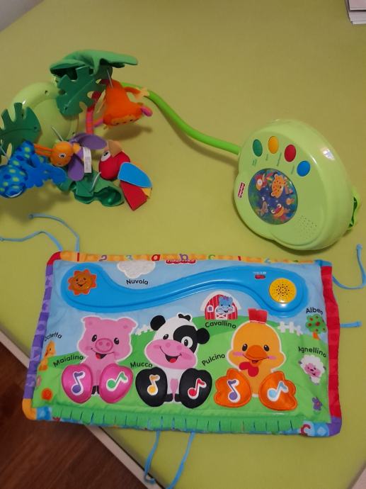 Vrtuljak i muzicka ploča Fisher price