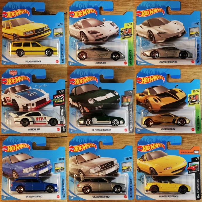9 Hot Wheels modela