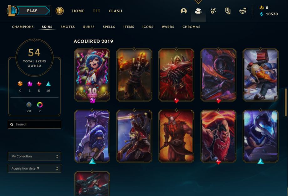 League Of Legends account EUNE - 235 lvl, 54 skins, 102 champs