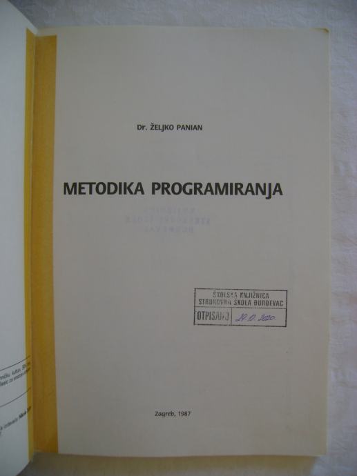 Željko Panian - Metodika programiranja -Informatika; Programski jezici