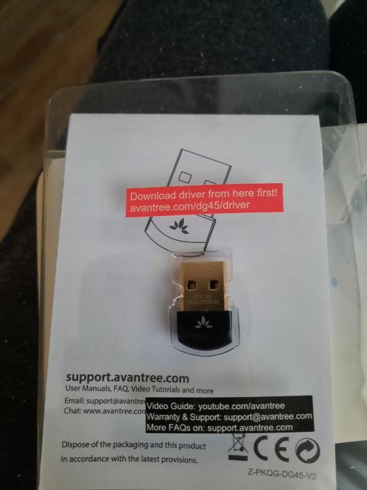 Avantree DG45 Bluetooth 5.0 USB Adapter