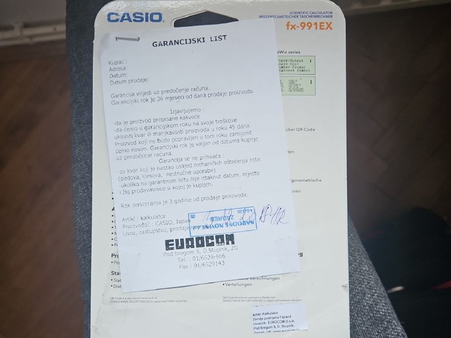 Casio FX 991 EX kalkulator