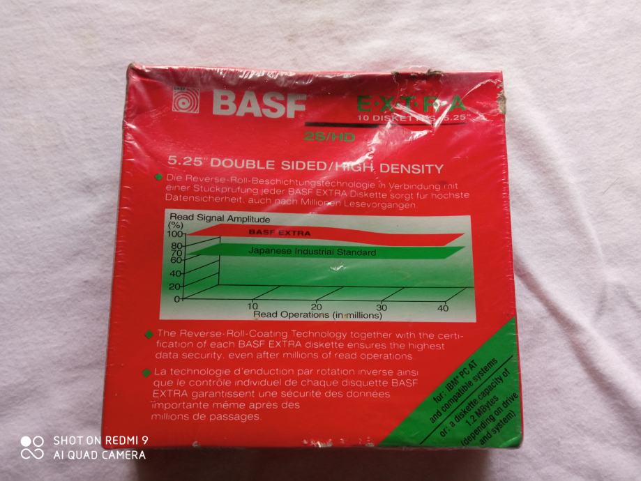 Diskete Basf 5,25 130 mm 2S/HD 10/1