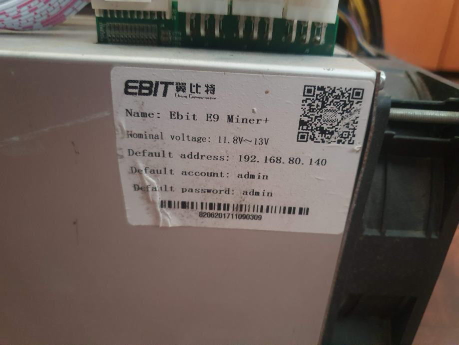 Ebit E9 Miner+ 9Th/s