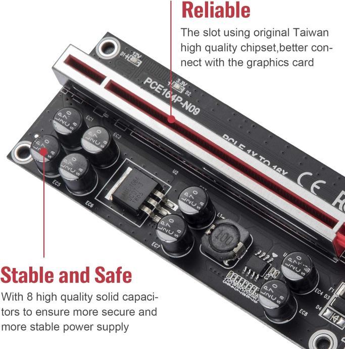 gpu riser PCI-E 1X to 16X V009S-PLUS Riser Card