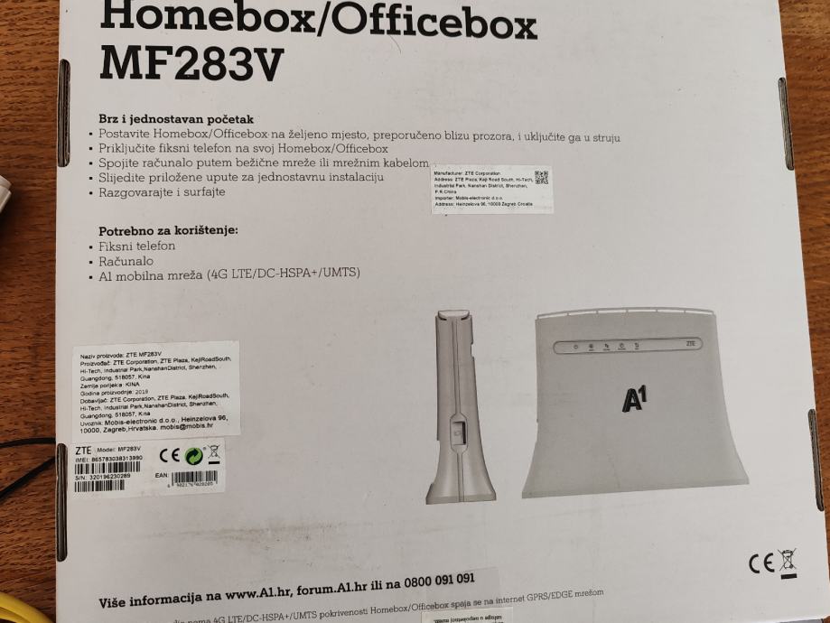 Homebox router ZTE MF283V