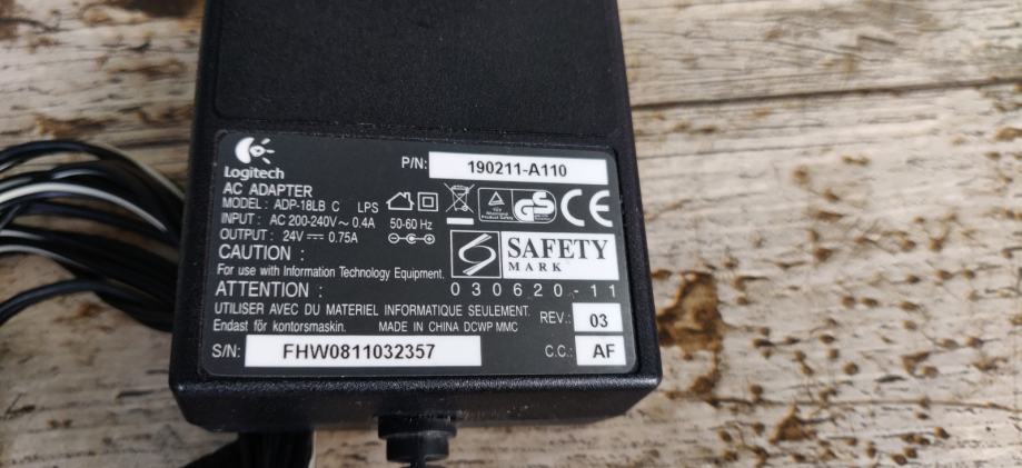 LOGITECH adapter ADP-18LB C 24V 0.75A ____ Sisak - Zagreb