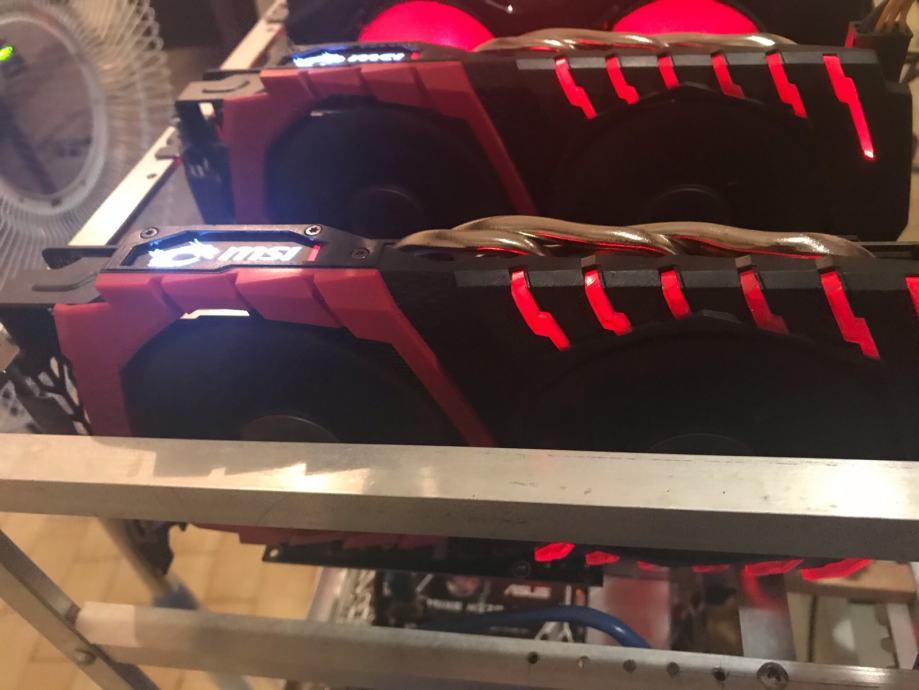 Mining rig 194 MH/s, 6 rx580 8gb msi ETH