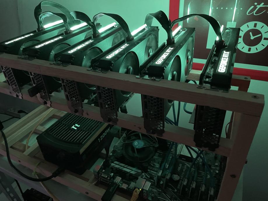 Mining Rig 6 x NVIDIA RTX 3060Ti 8GB - (360 MH/s ETH)