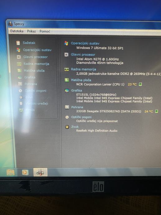 POS blagajna Ncr RealPos 15 Touchscreen Monitor